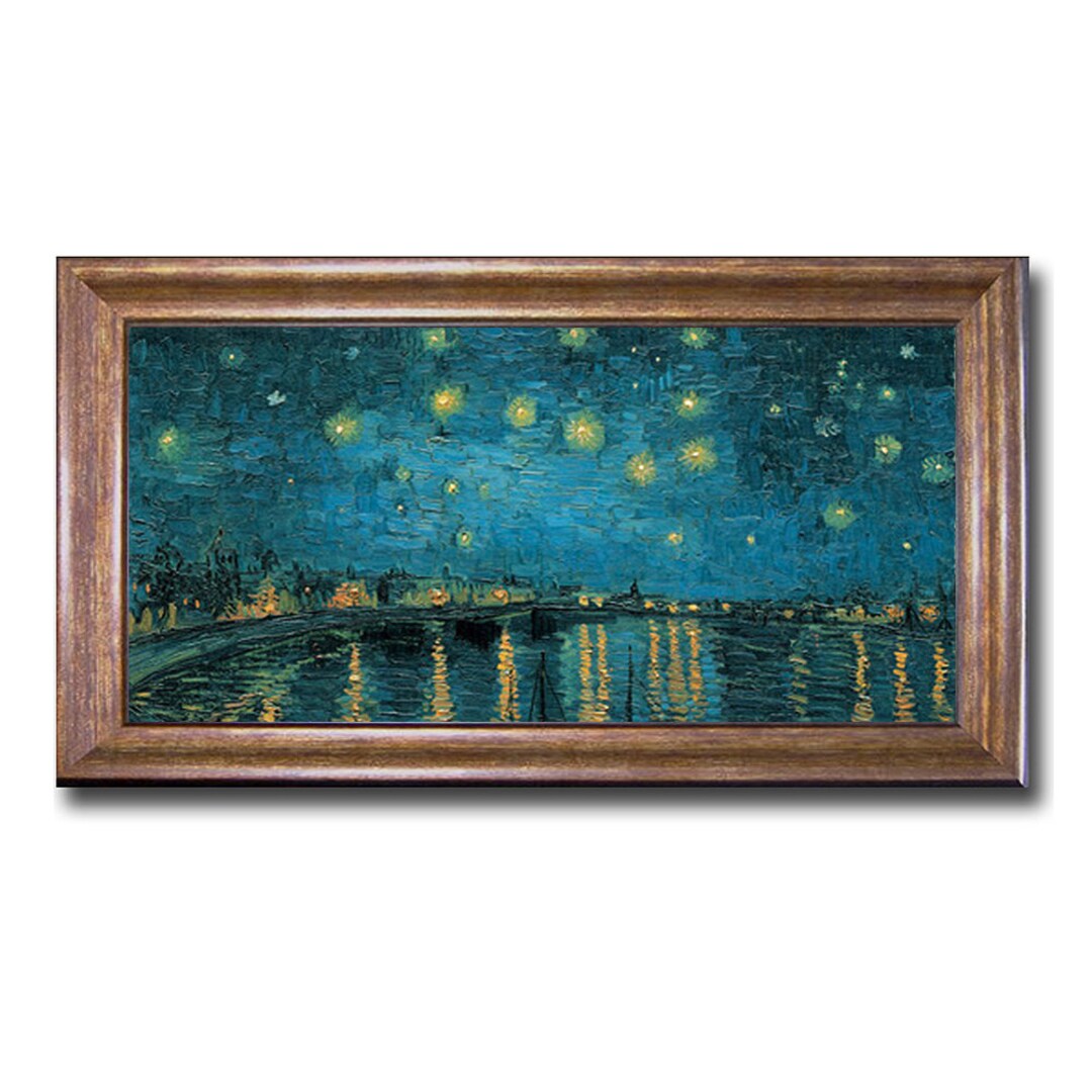 Vincent Van Gogh 'starlight Over the Rhone (detail)' Bronze-framed ...
