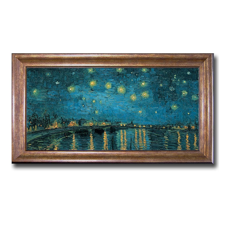 Vincent Van Gogh 'starlight Over the Rhone (detail)' Bronze-framed ...