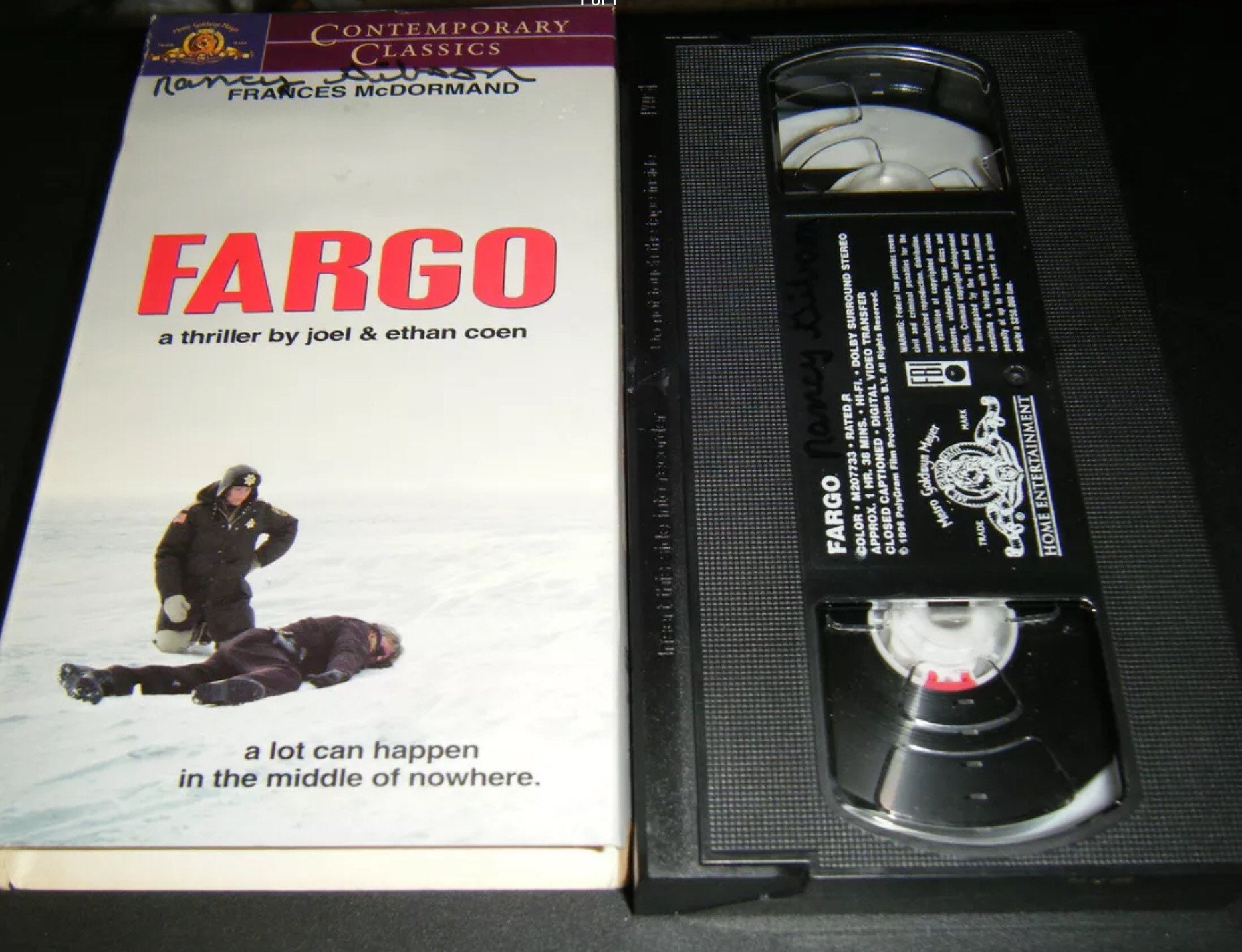 Vintage FARGO VHS With Cardboard Cover, 1996 Metro Goldweyn Meyer ...