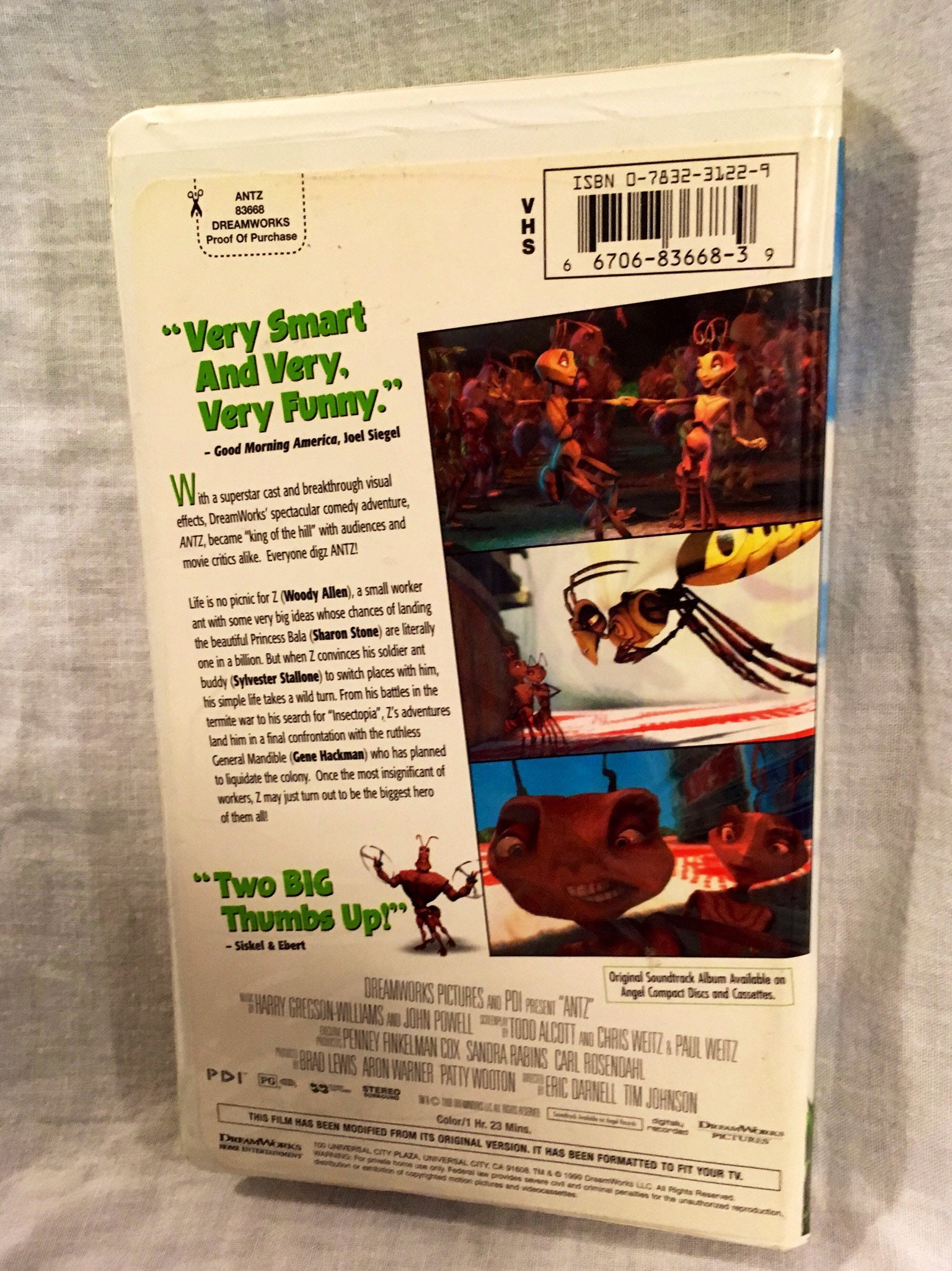 Vintage 1990s Dreamwork's Original ANTZ Film Home Video Cassette With ...