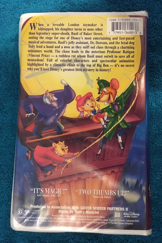 The Great Mouse Detective Vhs 1992