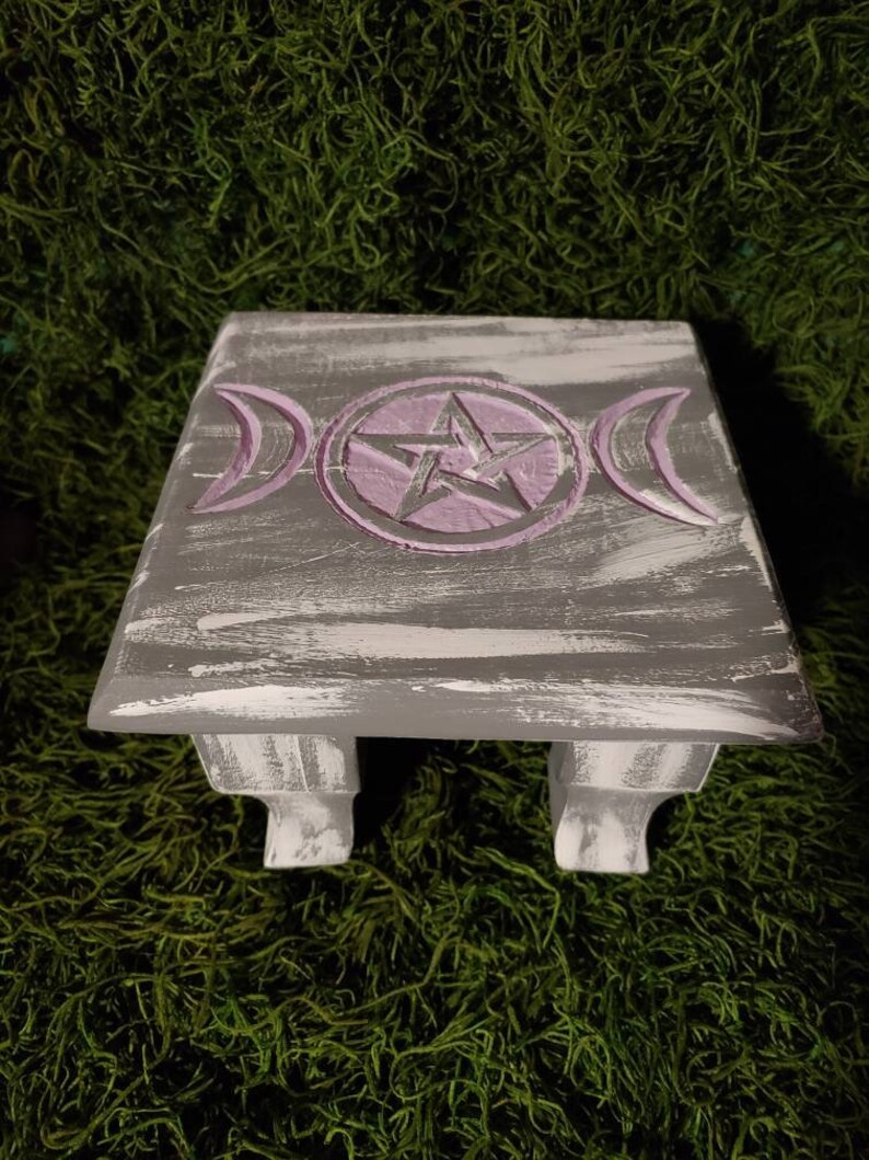 Handmade Triple Moon Alter Table Available in Multi Colors. - Etsy