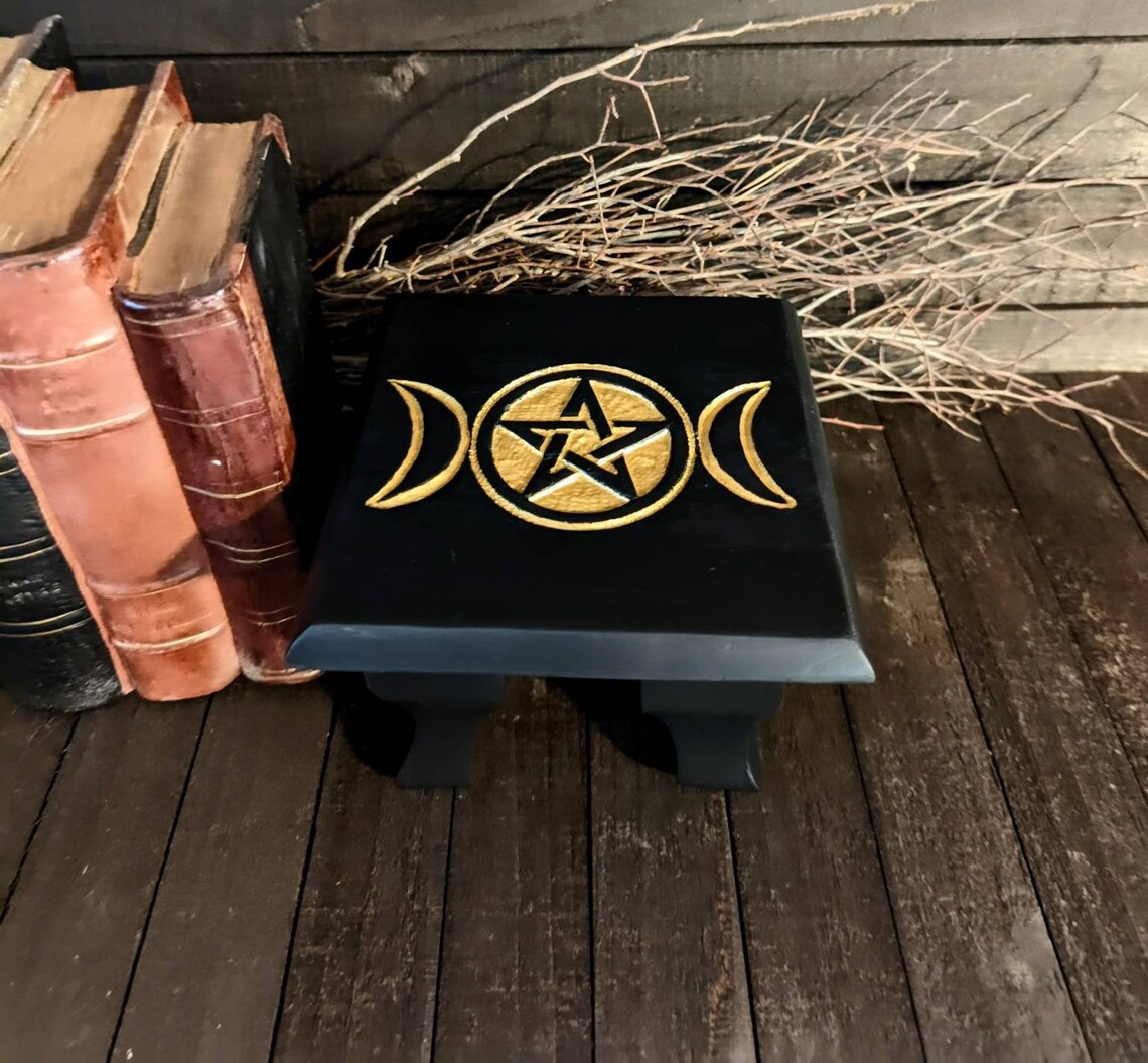 Handmade Triple Moon Alter Table Available in Multi Colors. - Etsy