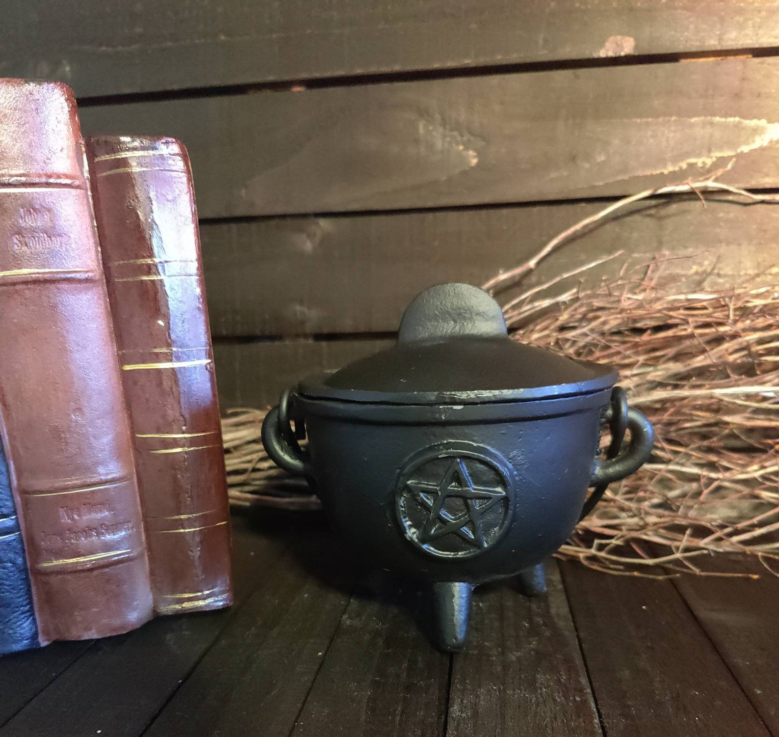 Large Pentacle Cast Iron Cauldron - Etsy