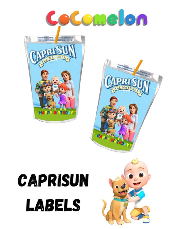 Cocomelon Capri Sun Juice Labels Cocomelon Juices Custom Snaks ...