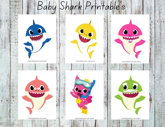 Baby Shark Printable's PDF FILE Baby Shark Party - Etsy España