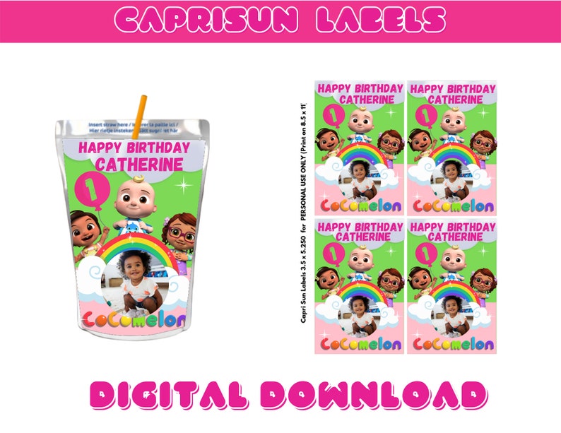 Cocomelon Digital Download Cocomelon Chip Bags Digital Etsy