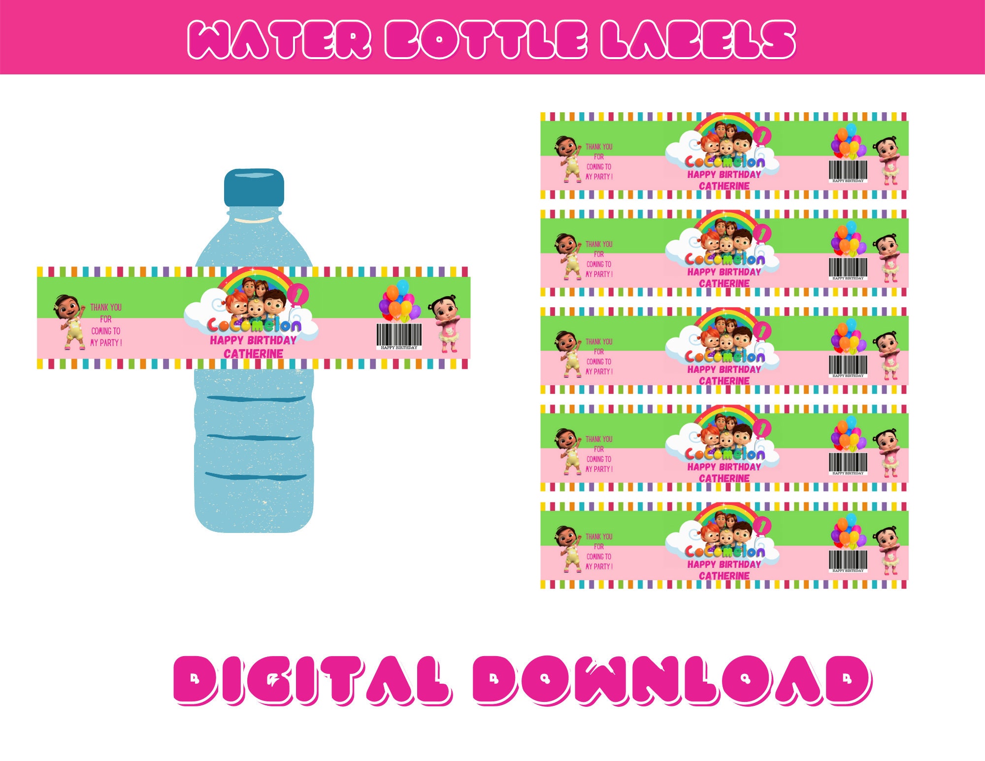 Cocomelon Digital Download Cocomelon Chip Bags Digital Etsy