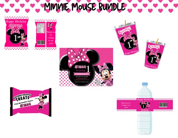 Minnie Mouse Labels/digital Download PNG/PDF Minnie Mouse - Etsy