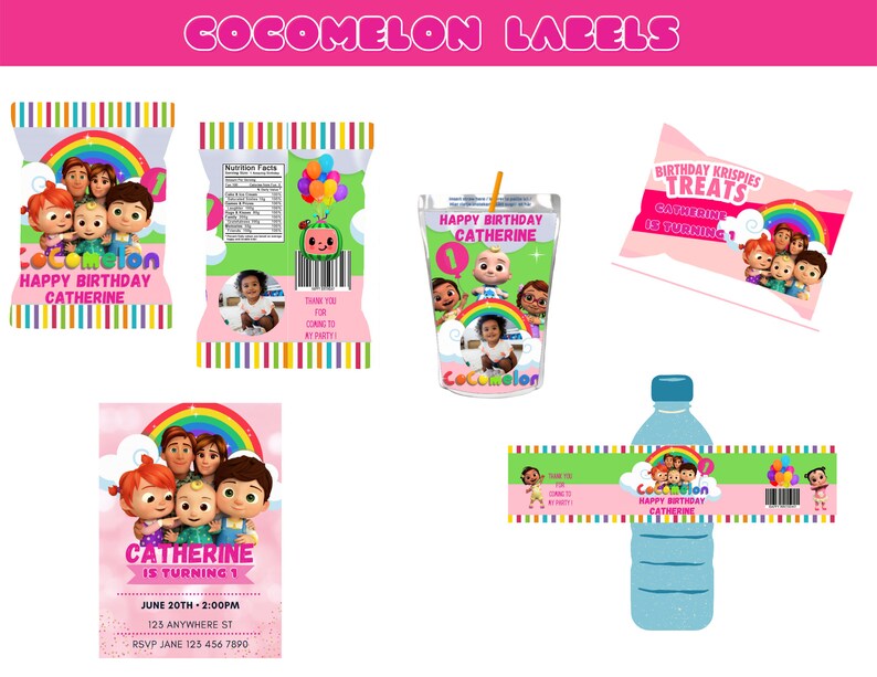 Cocomelon Digital Download Cocomelon Chip Bags Digital Etsy