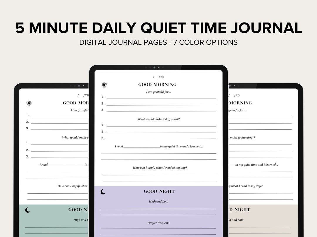 Christian Quiet Time | 5 Minute Daily Digital Gratitude Journal | iPad ...