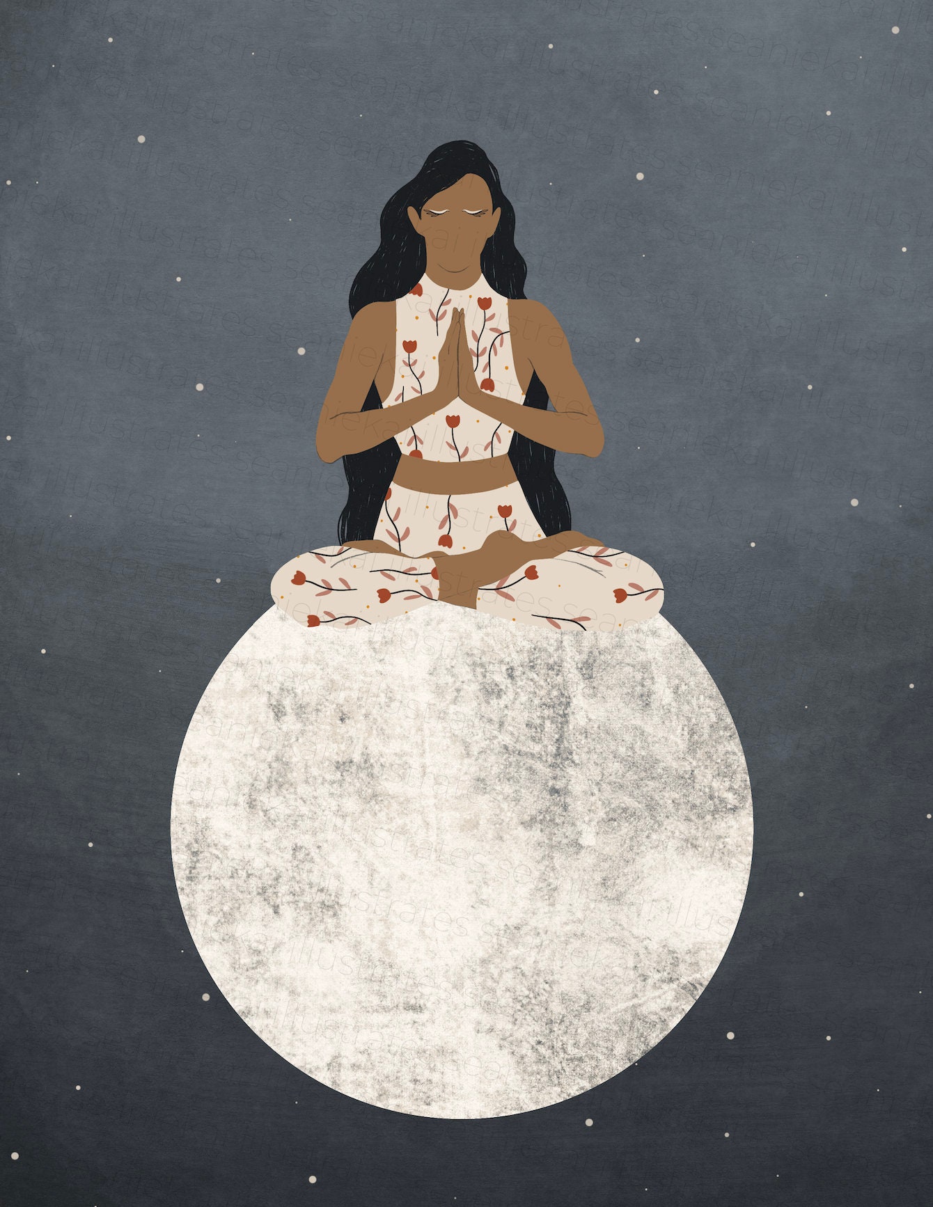 To the Moon - Illustration - Etsy