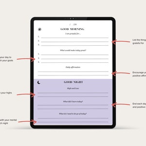 5 Minute Daily Journal Digital | Digital Gratitude Journal | Daily ...