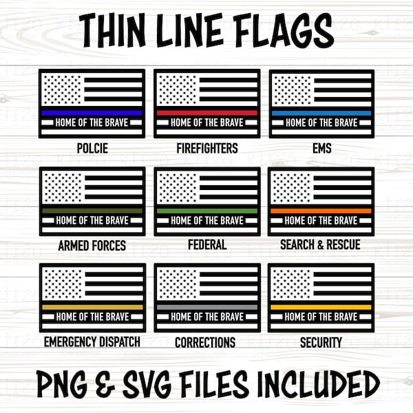Military Thin Line Flag Vector - Etsy