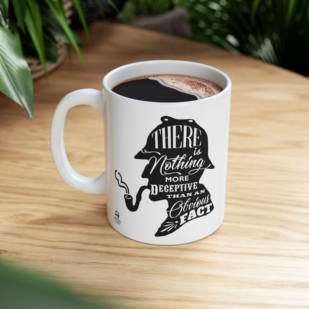 Sherlock Holmes Mug, Detective Tea Cup, Book Lover Gift, Literary ...