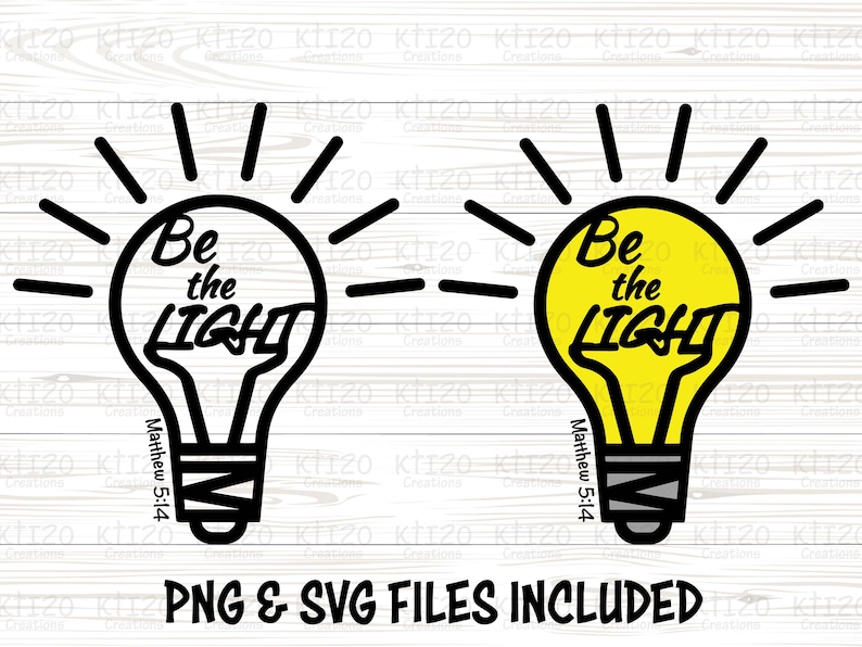 Matthew 5:14 Bible Verse Be the Light Graphic SVG - Faith Christian ...