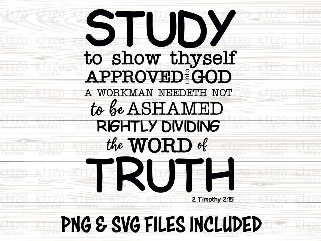 2 Timothy 2:15 Bible Verse SVG - Faith Christian Graphic - Cricut Cut ...