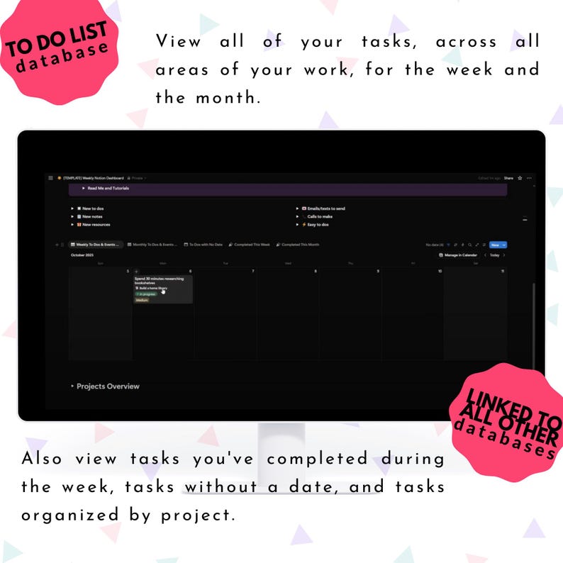 Notion Template for Task & Project Management | Simple, Customizable Notion Dashboard for ...