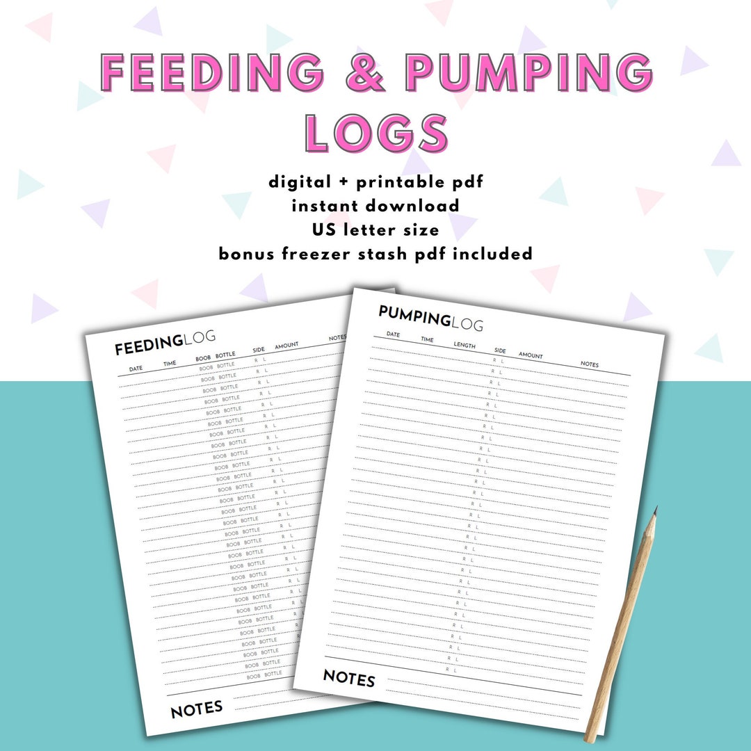 Newborn Breastfeeding/pumping Log, Printable Baby Feeding Tracker for ...