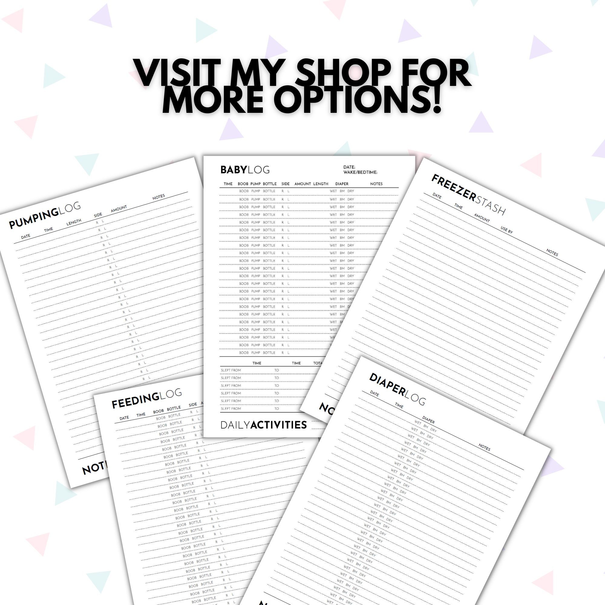 Baby Feeding, Diaper, and Sleep Log for Parents, Nanny, Babysitter, and ...