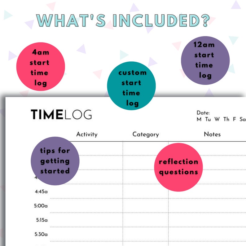 15 Minute Daily Time Log/time Tracker for Improving Time Management and ...