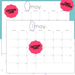 May 2023 Printable Digital Fillable Calendar With Sunday & - Etsy