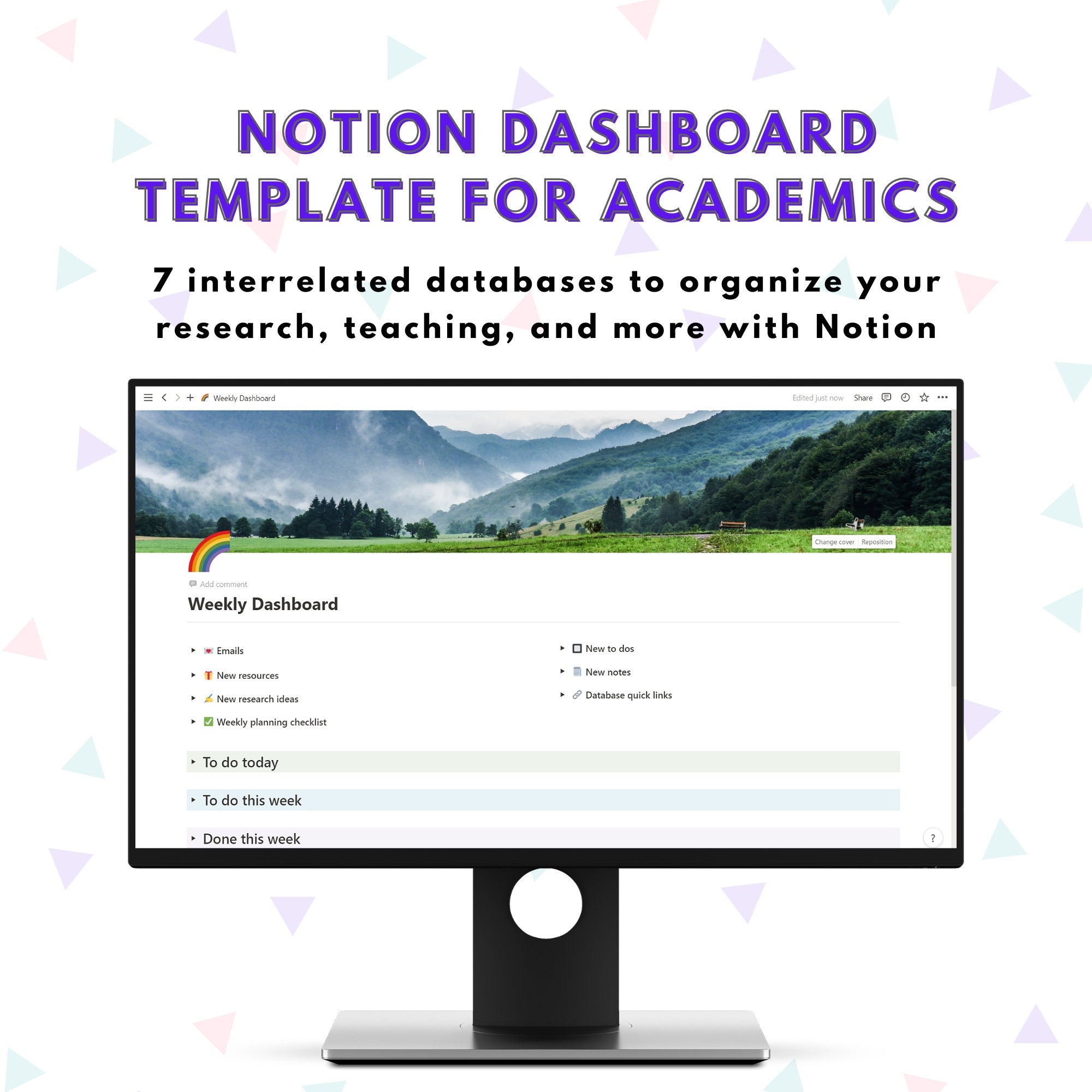 Notion Template for Professors, Phd Students, Grad Students, and Other ...