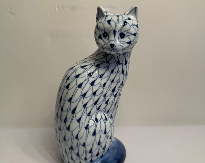 Vintage Andrea by Sadek Fishnet Cat - Etsy