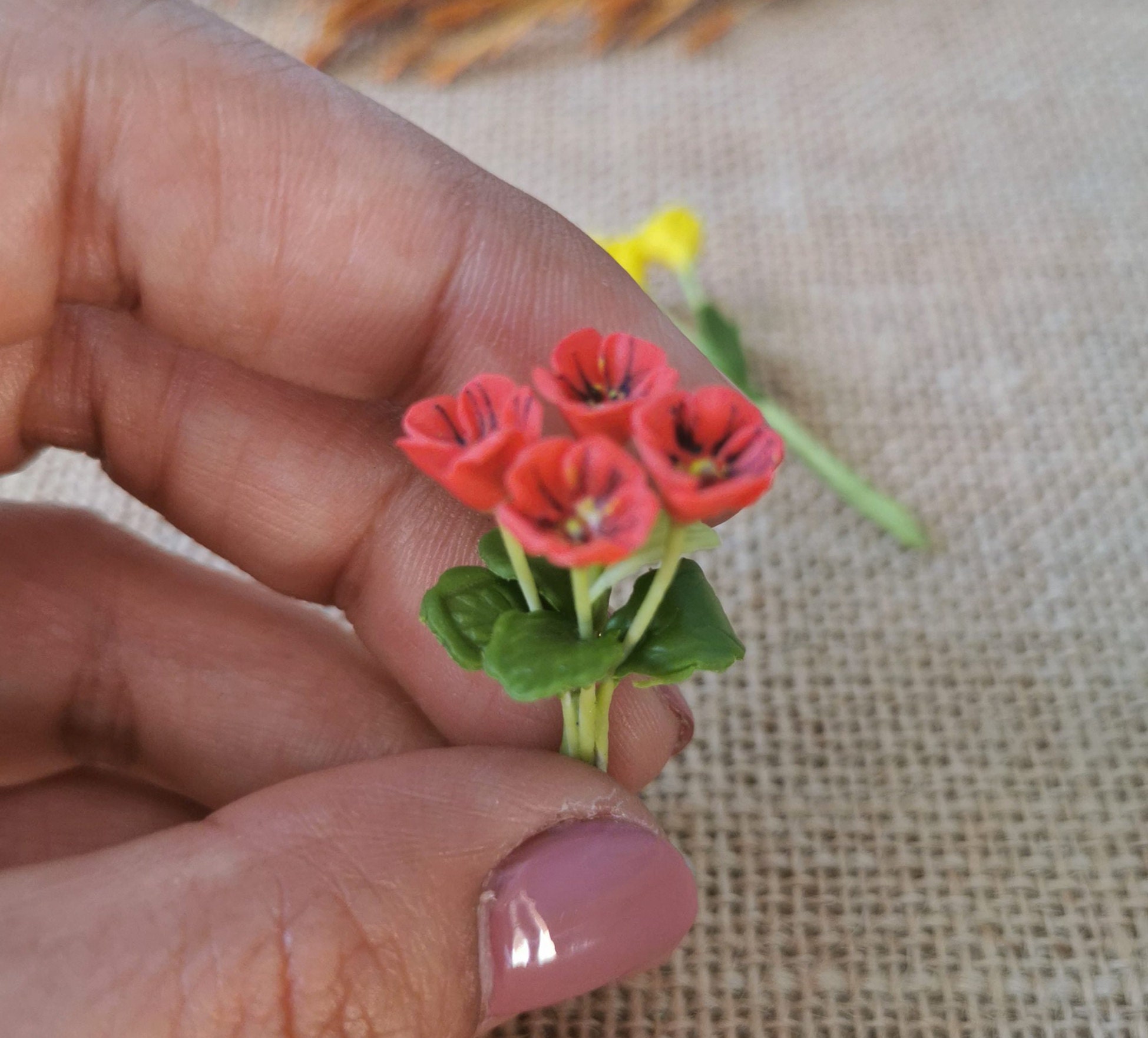 6 Miniature Dollhouse Bunch of Flowers Miniature Colorful - Etsy
