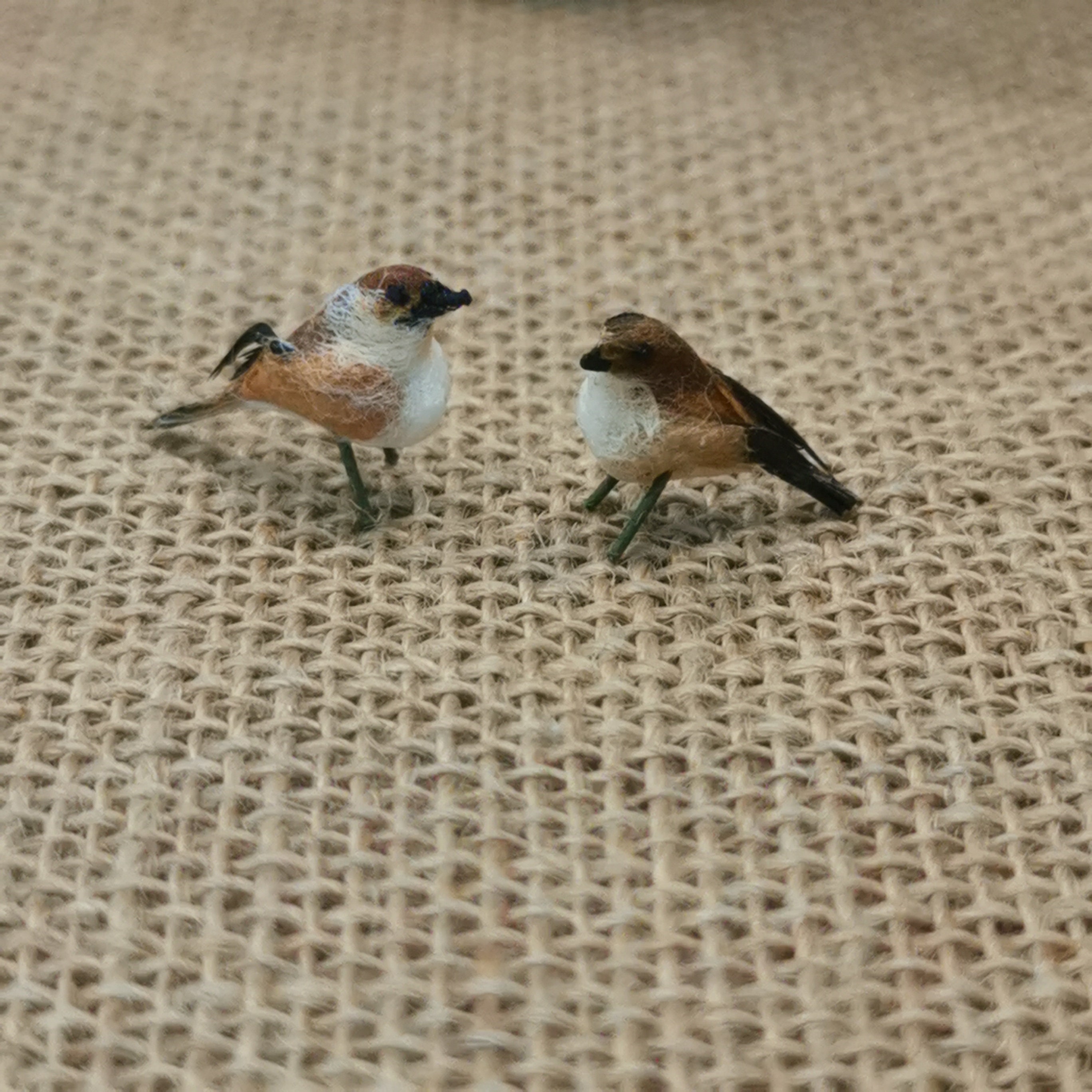 Handmade Miniature Sparrow Birds: Dollhouse Animal Crafts - Etsy