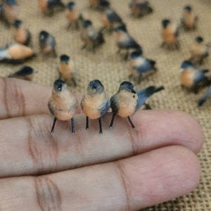 1/2/3 Handmade Dollhouse Pink With Orange, Black, Grey Color Bullfinch ...