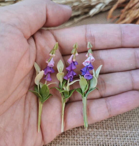Miniature Purple Foxglove Bunch of Flowersminiature Purple - Etsy