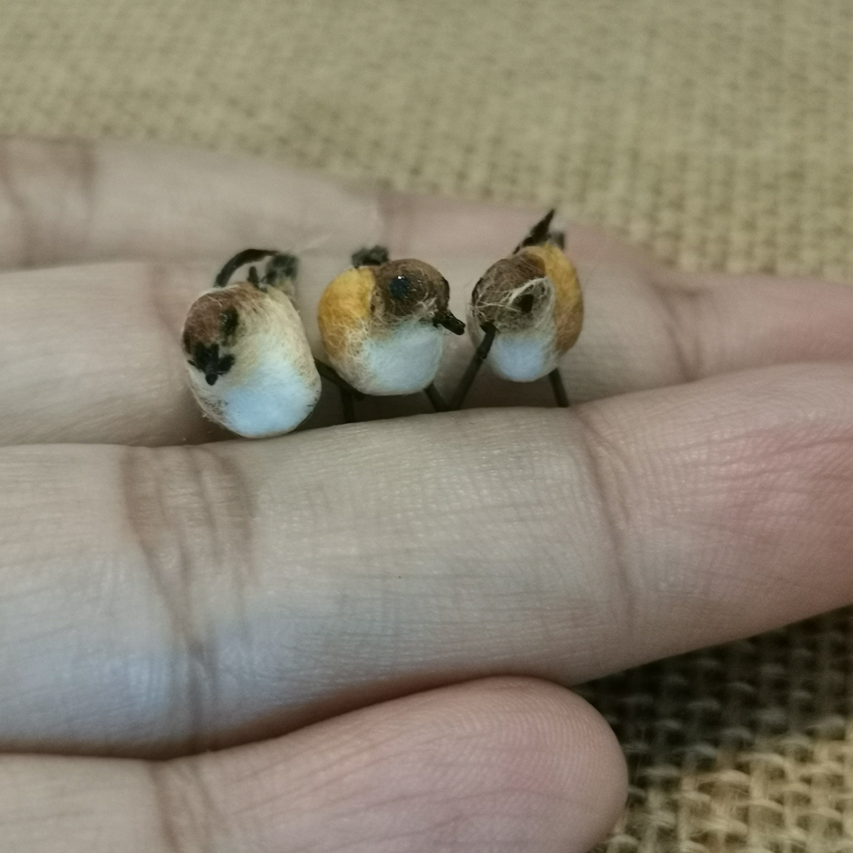 Handmade Miniature Sparrow Birds: Dollhouse Animal Crafts - Etsy