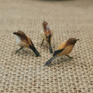 Handmade Miniature Sparrow Birds: Dollhouse Animal Crafts - Etsy