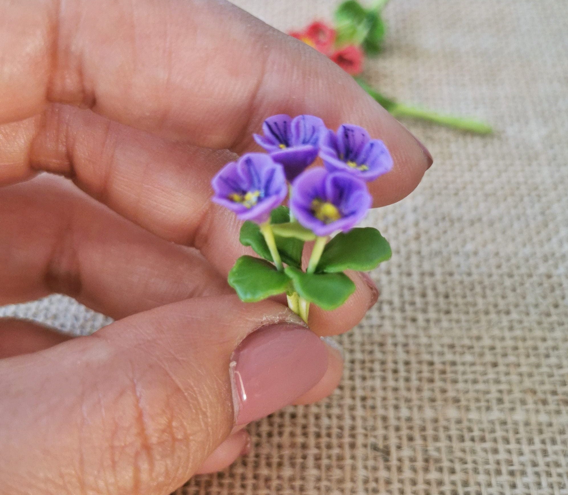 6 Miniature Dollhouse Bunch of Flowers Miniature Colorful - Etsy