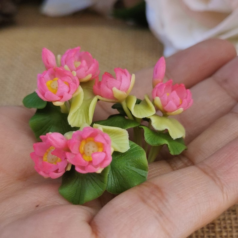 3 Miniature Pink Lotus Bunch of Flower Miniature Pink Color - Etsy