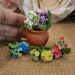 6 Miniature Dollhouse Bunch of Flowers Miniature Colorful - Etsy