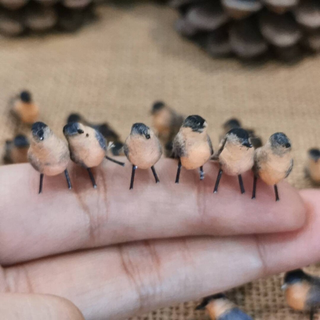 1/2/3 Handmade Dollhouse Pink With Orange, Black, Grey Color Bullfinch ...