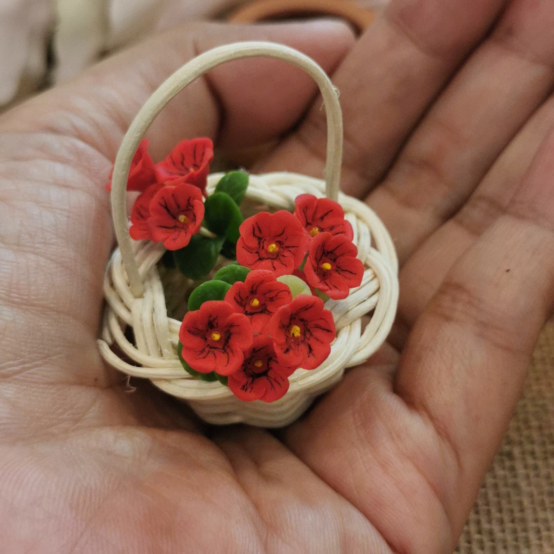 Miniature Dollhouse Clay Primrose Flower Bouquet - Etsy