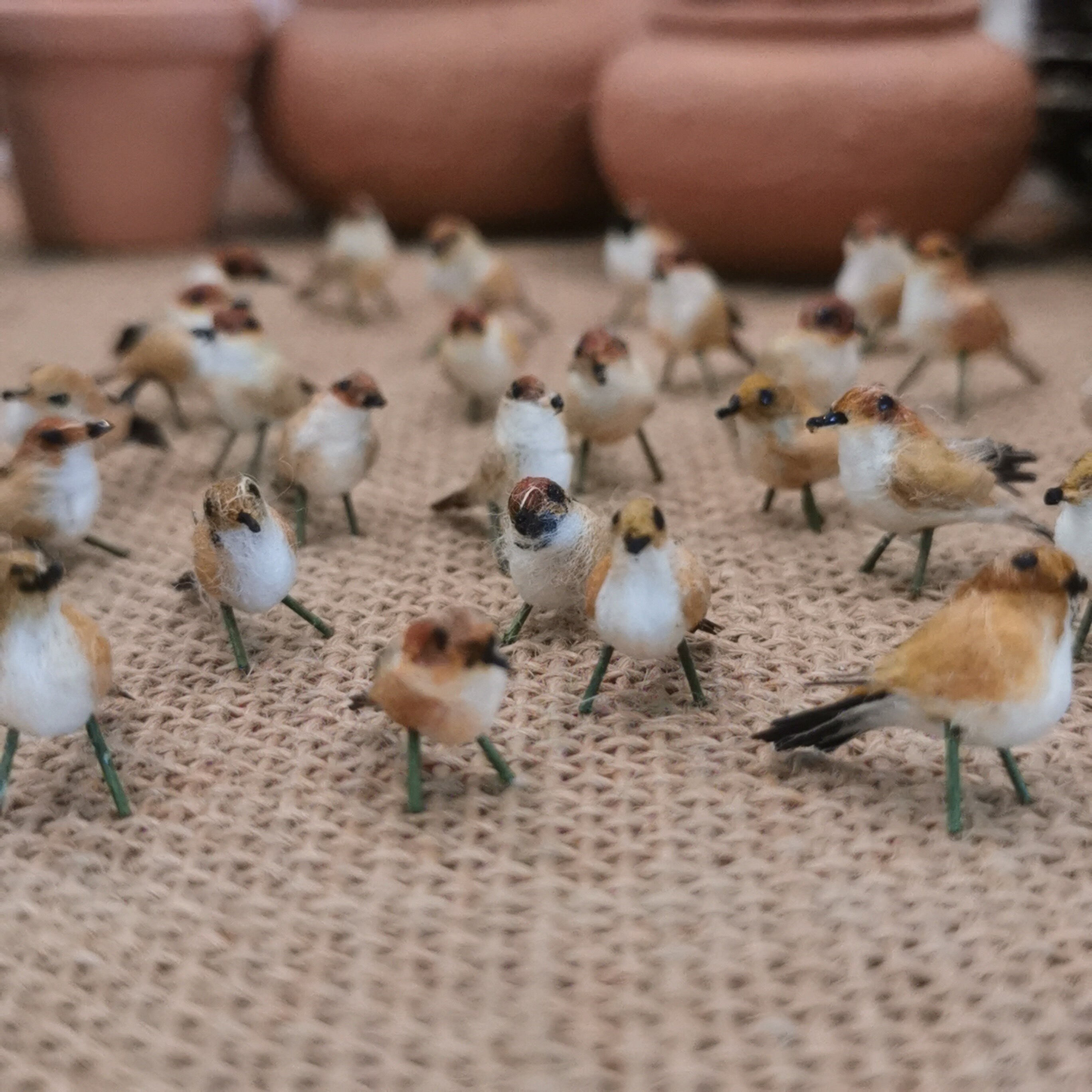 Handmade Miniature Sparrow Birds: Dollhouse Animal Crafts - Etsy