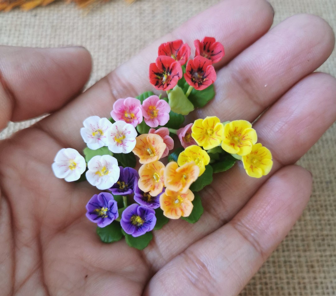 6 Miniature Dollhouse Bunch of Flowers Miniature Colorful - Etsy
