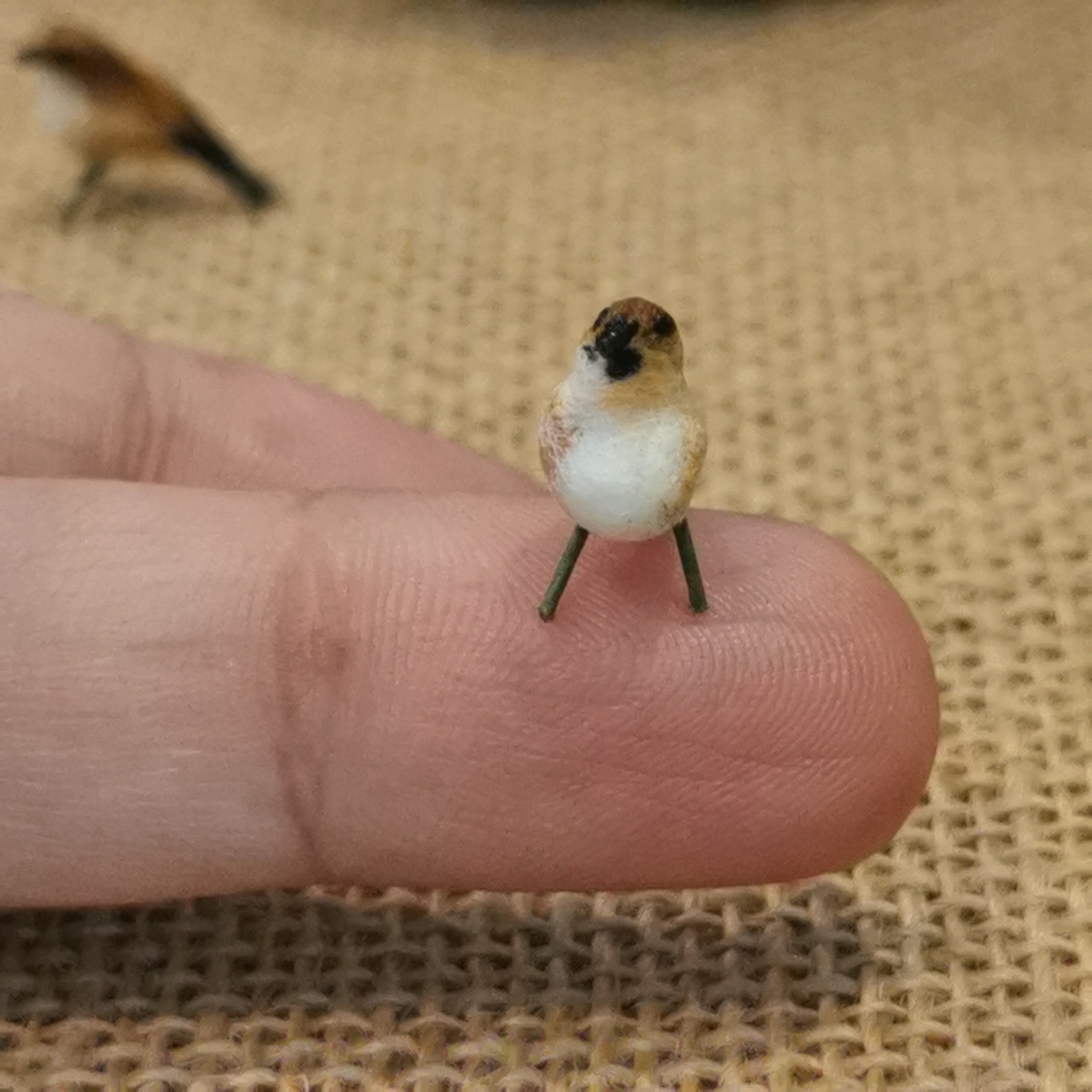 Handmade Miniature Sparrow Birds: Dollhouse Animal Crafts - Etsy