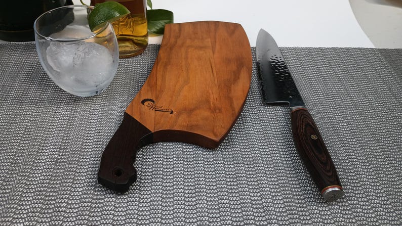Personalized Small Cleaver Shaped Cutting Board, Knife Shape ...