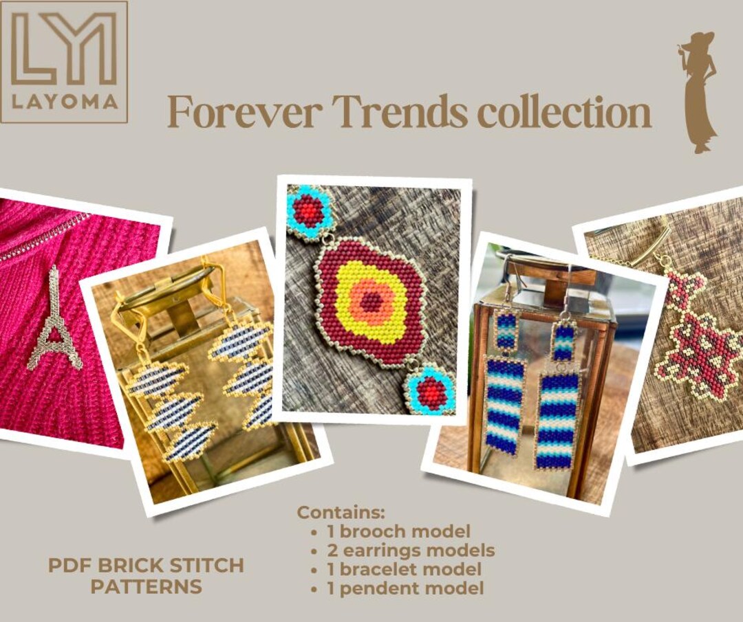 DIY Brick Stitch Patterns - Forever Trends Collection - Miyuki - Etsy