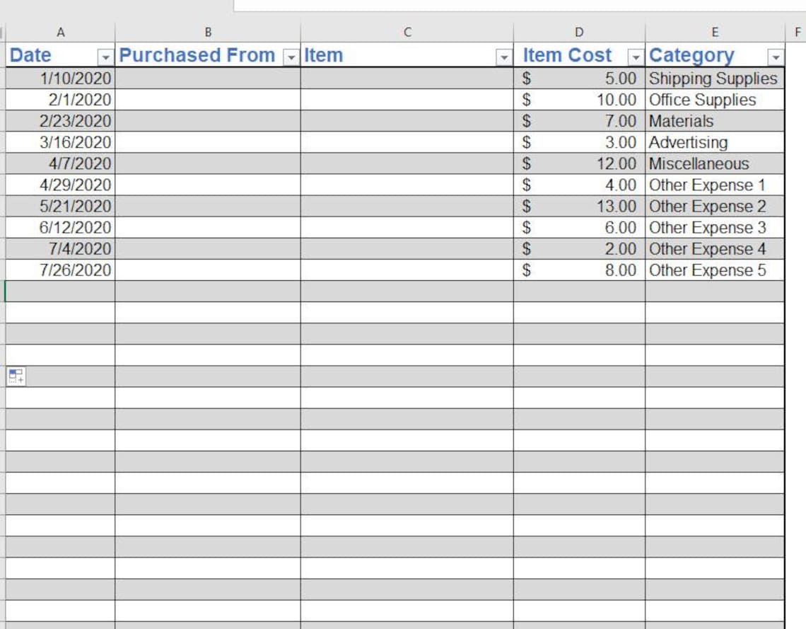 Amazon FBA and MF Sales Monthly and Expenses Profit Google Sheets Excel ...