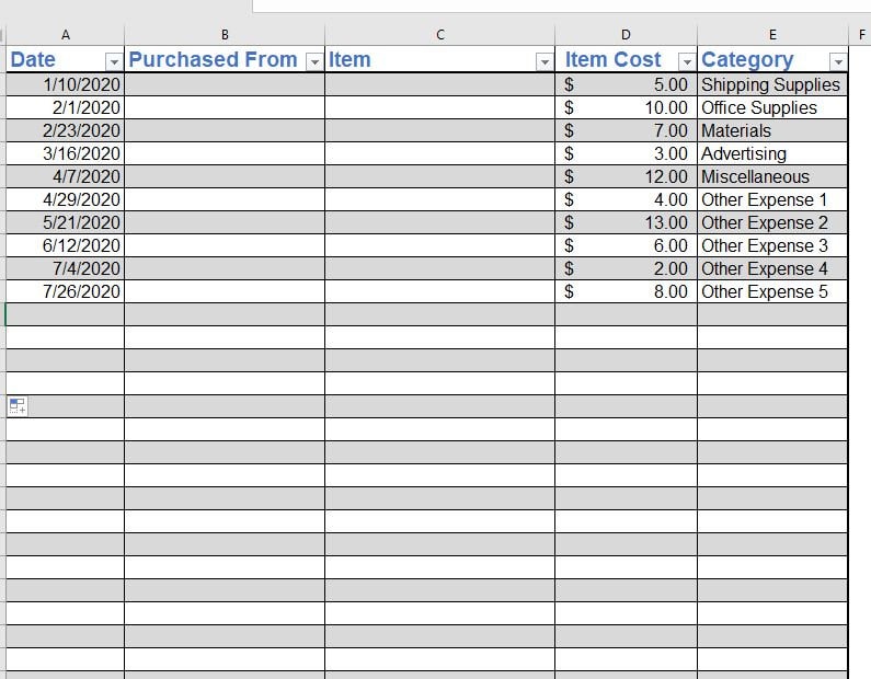 Amazon FBA and MF Sales Monthly and Expenses Profit Google Sheets Excel ...