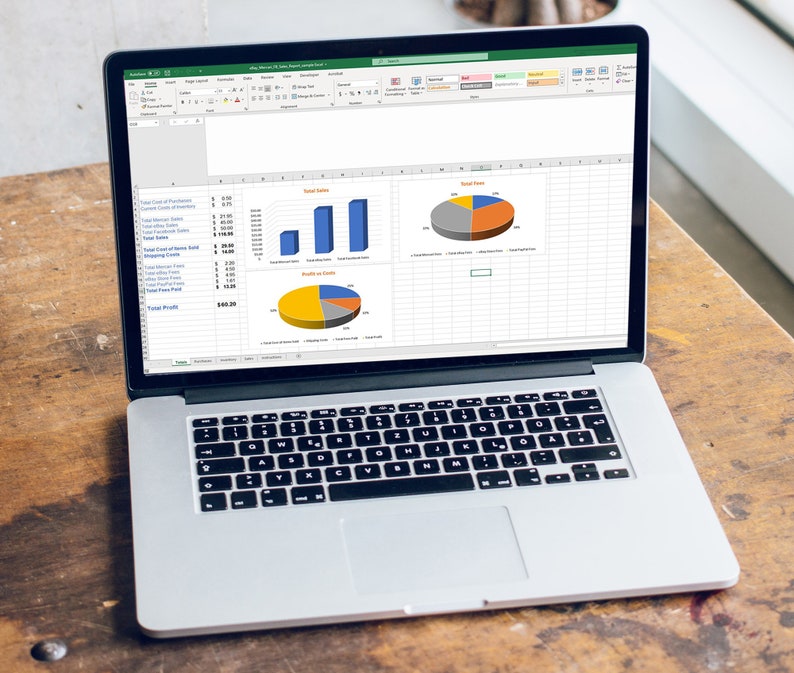 Ebay Mercari and Facebook Google Sheets Spreadsheet Template | Etsy