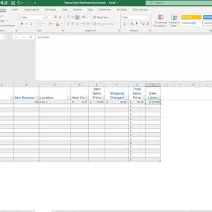 Mercari Sales Spreadsheet Template for Sales Purchases | Etsy