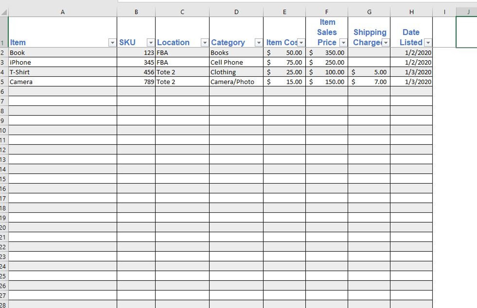 Amazon FBA and MF Sales Spreadsheet Excel Google Sheets Spreadsheet ...