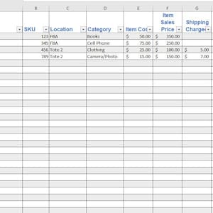 Amazon FBA and MF Sales Spreadsheet Excel Google Sheets Spreadsheet ...